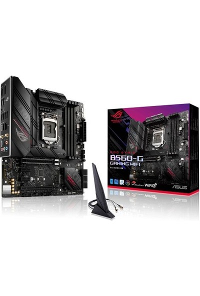 Asus ROG STRIX B560-G Gaming Wi-Fİ B560 5000MHz DDR4 LGA1200 mATX Anakart Asus ROG STRIX B560-G Gaming Wi-Fİ B560 5000MHz DDR4 LGA1200 mATX Anakart