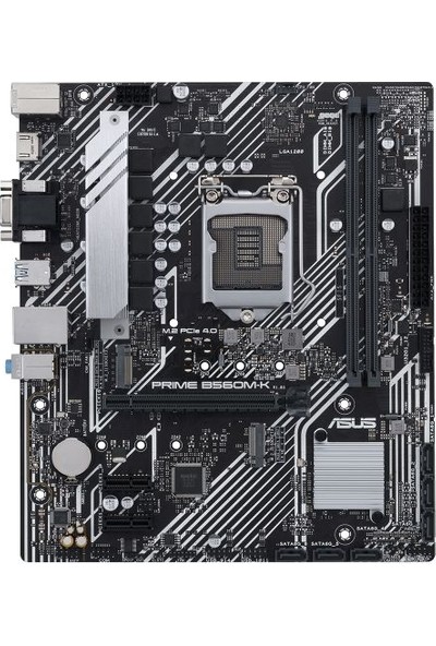 Asus Prime B560M-K B560 4800MHz (OC) DDR4 LGA1200 mATX Anakart Asus Prime B560M-K B560 4800MHz (OC) DDR4 LGA1200 mATX Anakart