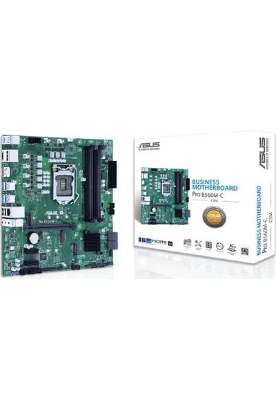 Asus PRO B560M-C/CSM B560 4600MHz (OC)DDR4 LGA1200 mATX Anakart Asus PRO B560M-C/CSM B560 4600MHz (OC)DDR4 LGA1200 mATX Anakart