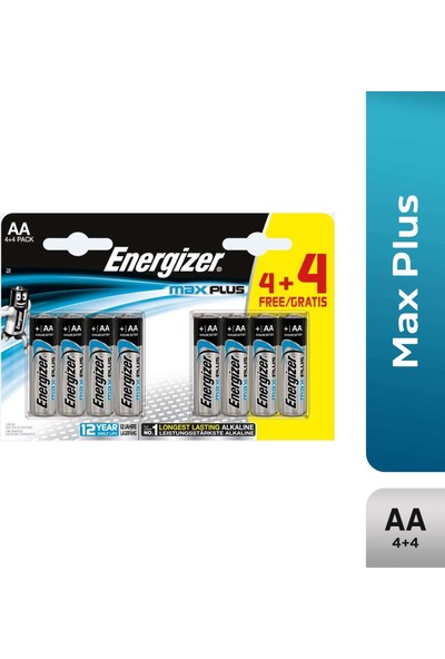 Energizer Max Plus Aa Kalem Pil 4+4