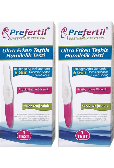 Prefertil Ultra Erken Hamilelik Testi - [ 2 Kutu ]
