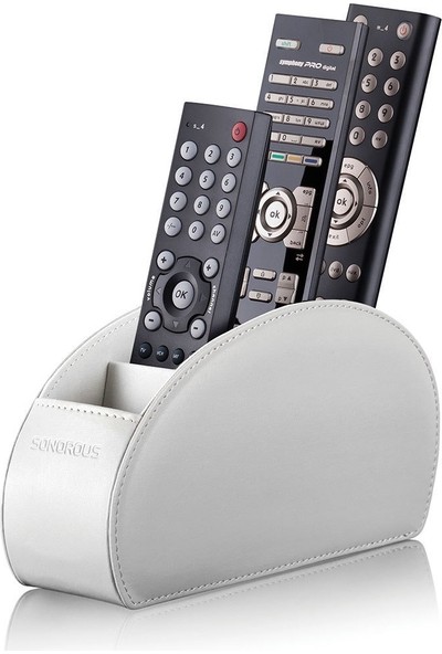 Sonorous 5 Gözlü Deri Kumandalık Standı - Beyaz