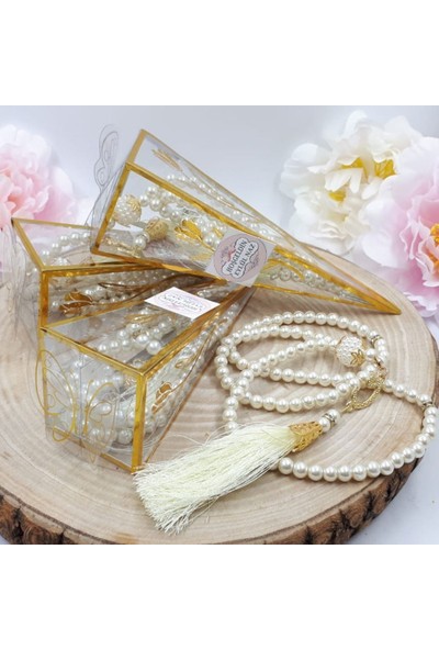 30 Adet Şeffaf Külahta Incili Tespih Bebek Mevlüt Şekeri 30 Adet Şeffaf Külahta Incili Tespih Bebek Mevlüt Şekeri