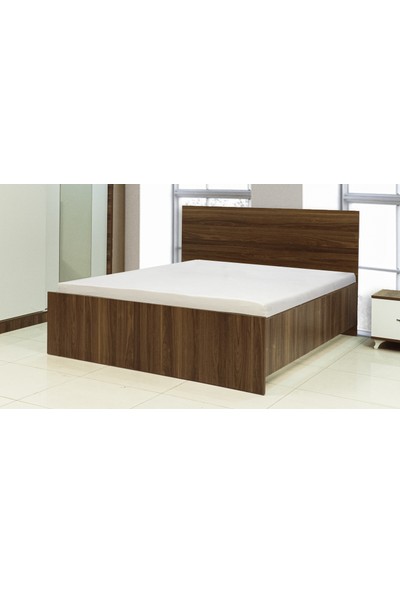 Durusilya Çift Kişilik Premium Ceviz Desenli Karyola