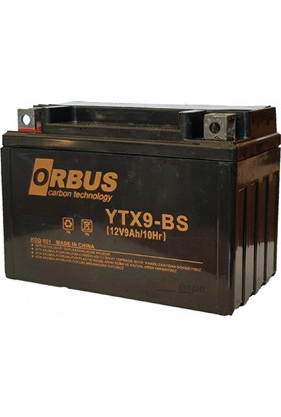 Orbus Ytx9-Bs 12 V 9 Ah Karbon Motosiklet Atv Aküsü