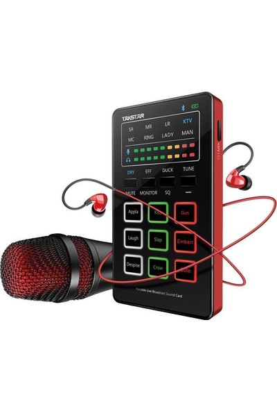 Takstar Mx1 mini Set Live Broadcast Canlı Yayın Ses Kartı Seti Takstar Mx1 mini Set Live Broadcast Canlı Yayın Ses Kartı Seti