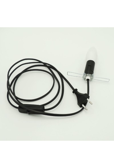 Dmrled Aç Kapa Arapuar Anahtarlı Tuz Lamba Abajur Kablosu E14 Dmrled Aç Kapa Arapuar Anahtarlı Tuz Lamba Abajur Kablosu E14