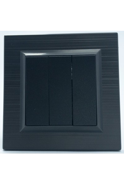 Ovivo Quantum Antrasit Üçlü Anahtar Çerçeveli