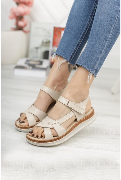 Diego Carlotti Hakiki Deri Kadın Günlük Sandalet