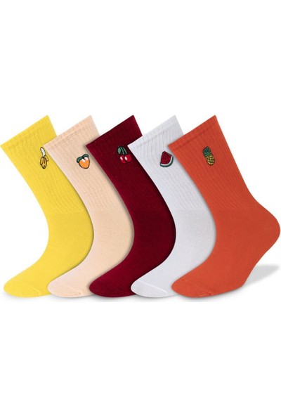 Atlas 5 Çift Meyveli Bambu Uzun Çorap Kadın & Erkek (Unisex) Atlas 5 Çift Meyveli Bambu Uzun Çorap Kadın & Erkek (Unisex)