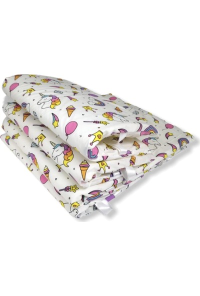 Bebek Özel Bebek Çocuk Beşik Kenar Koruma 60X120 Beşik Için (4 Parça) Bariyer Bumper Unicorn Desen Bebek Özel Bebek Çocuk Beşik Kenar Koruma 60X120 Beşik Için (4 Parça) Bariyer Bumper Unicorn Desen