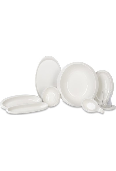 Acar Pure Wight Porselen Oval 45 Parça Porselen Kahvaltı Seti Acar Pure Wight Porselen Oval 45 Parça Porselen Kahvaltı Seti