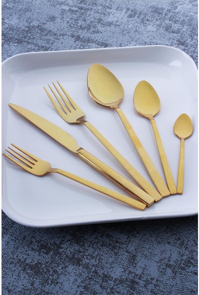 Acar Venice Luxury 6 Kişilik 36 Parça Gold Çatal Kaşık Bıçak Takımı Acar Venice Luxury 6 Kişilik 36 Parça Gold Çatal Kaşık Bıçak Takımı