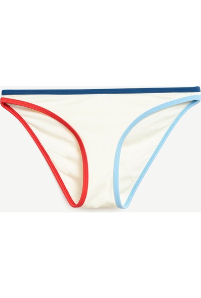 Renkli Şeritli Bikini Alt