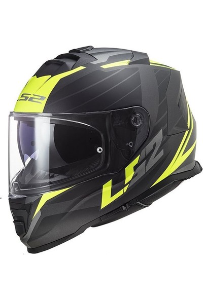 Ls2 Storm Nerve Mat Siyah-Neon Sarı Kask 3Xl
