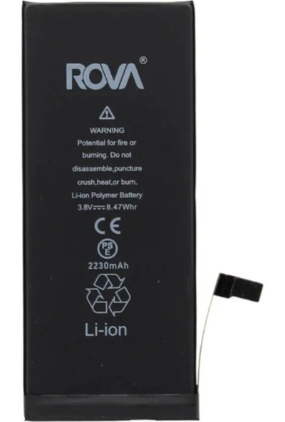 Rova iphone 7 Batarya Yüksek Kapasiteli Amper Kvk Pil 2200mAh Rova iphone 7 Batarya Yüksek Kapasiteli Amper Kvk Pil 2200mAh