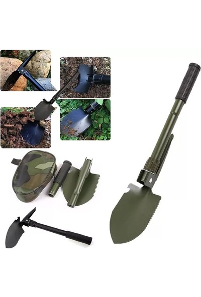 Portatif Çantalı Pusulalı Katlanabilir Kazma Kürek Kamp Seti 3 In 1 Portatif Çantalı Pusulalı Katlanabilir Kazma Kürek Kamp Seti 3 In 1