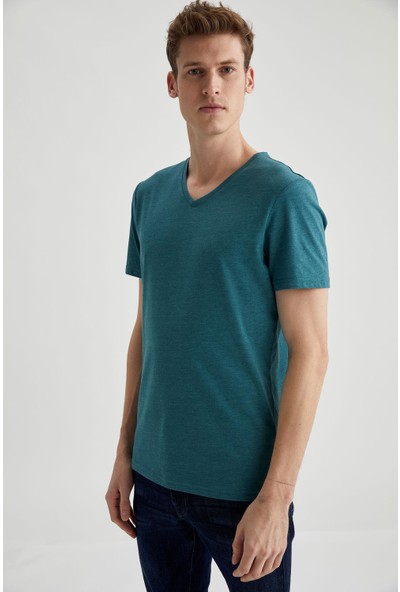 Defacto Slim Fit V Yaka Basic Tişört M7669AZ21SP