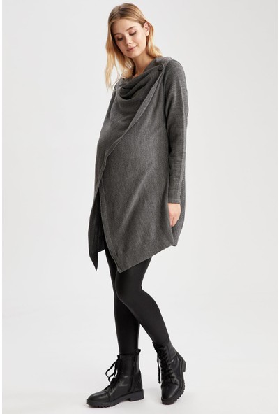 DeFacto Düğme Detaylı Hamile Triko Tunik T0575AZ20WN