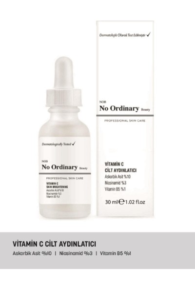 No Ordinary Vitamin C Aydınlatıcı Yüz Bakım Serumu 30 ml No Ordinary Vitamin C Aydınlatıcı Yüz Bakım Serumu 30 ml