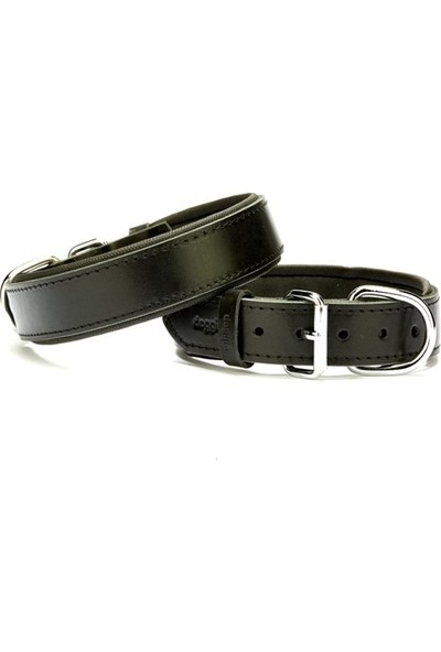 Doggie Konforlu Gerçek Deriden El Yapımı Köpek Boyun Tasması 3,5 x 52-60 cm - Black Doggie Konforlu Gerçek Deriden El Yapımı Köpek Boyun Tasması 3,5 x 52-60 cm - Black