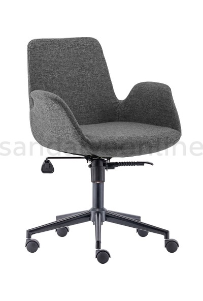 Sandalye Online Tango Çalışma Sandalyesi Antrasit Siyah Ayak