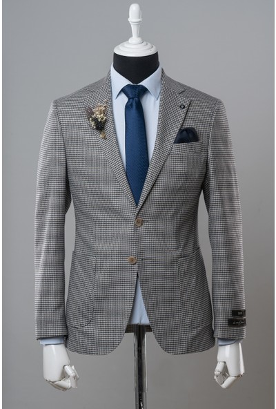 Sir Bitik Desen Tek Çeket