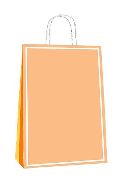 Kikajoy Turuncu Makaron Büküm Saplı Poşet 25X12X31 25'li Kikajoy Turuncu Makaron Büküm Saplı Poşet 25X12X31 25'li