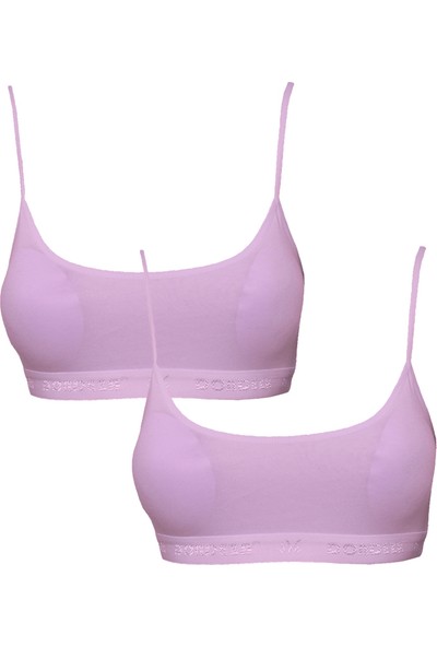 Mudanis Pedli Ip Askılı Pembe Büstiyer 2 Adet