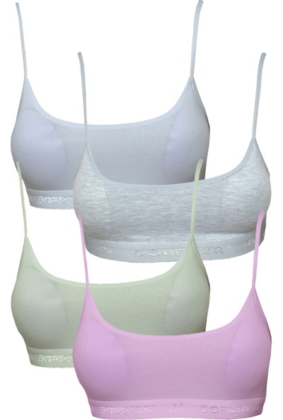 Mudanis Pedli Ip Askılı Beyaz Gri Krem Pembe Büstiyer 4 Adet Mudanis Pedli Ip Askılı Beyaz Gri Krem Pembe Büstiyer 4 Adet