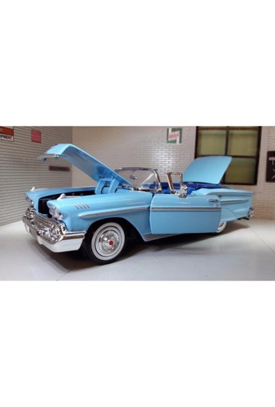 Motormax 1958 Chevrolet Impala Mavi 1/24 Model Araba Motormax 1958 Chevrolet Impala Mavi 1/24 Model Araba