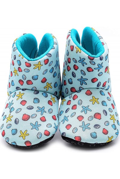 First Step Mint Yeşili Deniz Kabuklu Dijital Baskılı Ev BOTU-F-825