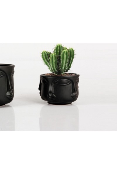 Lamedore Havelka Suratlı Siyah Dekoratif Küçük Boy 10X10X7.6 cm Lamedore Havelka Suratlı Siyah Dekoratif Küçük Boy 10X10X7.6 cm