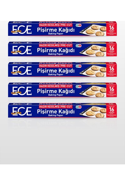 Ece Pişirme Kağıdı 16 Kesilmiş x 5'li