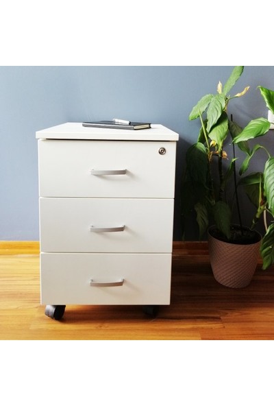 Parello 3 Çekmeceli Kilitli Masa Altı Keson