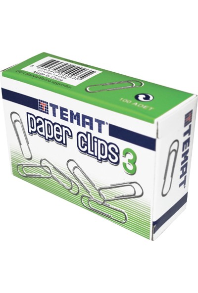 Temat Ataş No:3 ( 28 mm) - 100'lü x 6 Paket Temat Ataş No:3 ( 28 mm) - 100'lü x 6 Paket