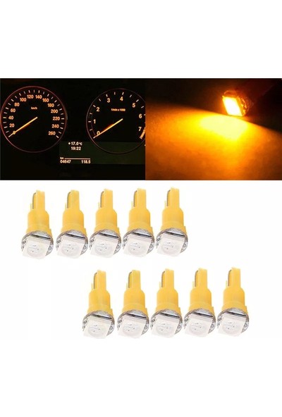 Gürler Oto Aksesuar T5 LED Ampül Gösterge Kadran Panel Aydinlatma 12V 10 Adet Gürler Oto Aksesuar T5 LED Ampül Gösterge Kadran Panel Aydinlatma 12V 10 Adet