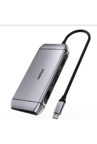 Choetech 9 In 1 Type C Macbook Çevirici Çoklayıcı Adaptör HUB-M15 Choetech 9 In 1 Type C Macbook Çevirici Çoklayıcı Adaptör HUB-M15