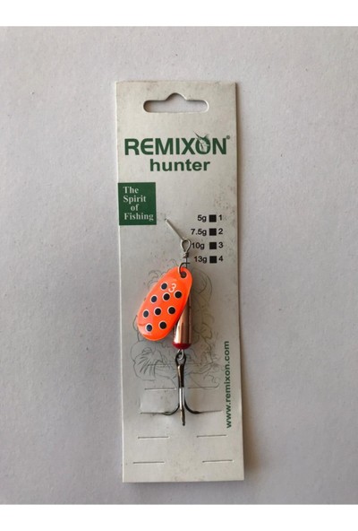 Remixon Hunter Turuncu Benekli 10G No3 Kaşık(Meps) Remixon Hunter Turuncu Benekli 10G No3 Kaşık(Meps)