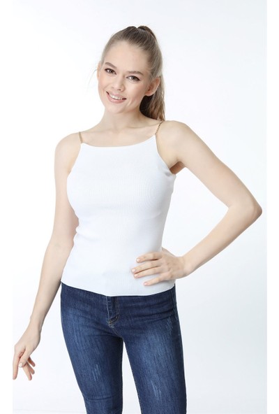 Hanger Gold Zincir Askılı Beyaz Body Hanger Gold Zincir Askılı Beyaz Body