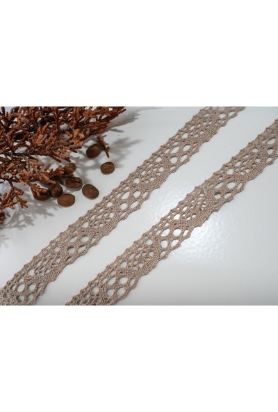 Alka Dantel 237-K Pamuk Sütlü Kahve Kopanaki 10 mt Alka Dantel 237-K Pamuk Sütlü Kahve Kopanaki 10 mt
