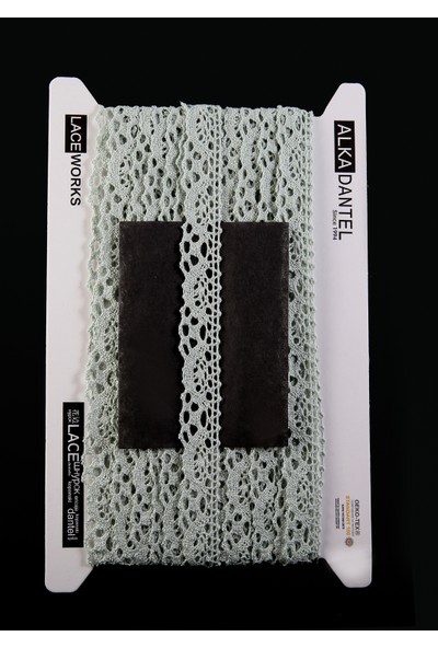 Alka Dantel 237-K Pamuk Mint Yeşili Kopanaki 10 mt Alka Dantel 237-K Pamuk Mint Yeşili Kopanaki 10 mt