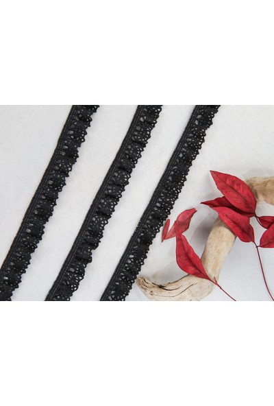 Alka Dantel 400 Pamuk Siyah Kopanaki 10 mt