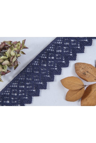 Alka Dantel 404K Pamuk Lacivert Kopanaki 10 mt Alka Dantel 404K Pamuk Lacivert Kopanaki 10 mt