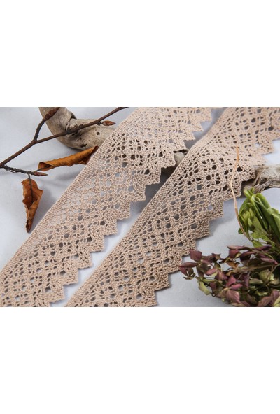 Alka Dantel 404K Pamuk Sütlü Kahve Kopanaki 10 mt Alka Dantel 404K Pamuk Sütlü Kahve Kopanaki 10 mt