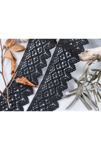 Alka Dantel 404K Pamuk Siyah Kopanaki 10 mt Alka Dantel 404K Pamuk Siyah Kopanaki 10 mt