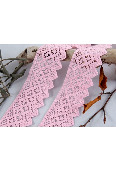Alka Dantel 404K Pamuk Açık Pembe Kopanaki 10 mt Alka Dantel 404K Pamuk Açık Pembe Kopanaki 10 mt