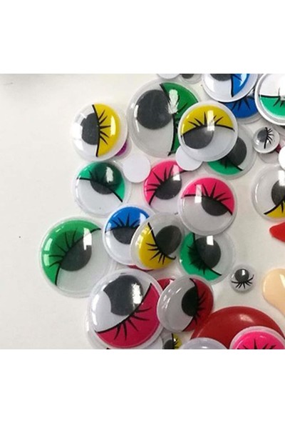 Kraf KK61 Kids Oynar Göz 15MM Renkli 50'li