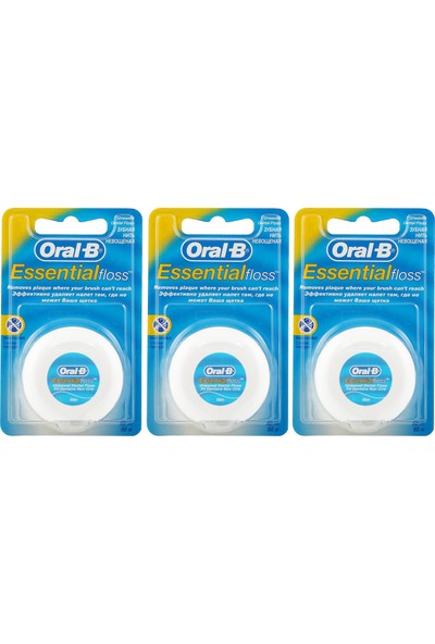 Oral-B Essential Floss Diş Ipi 50 M x 3 Adet Oral-B Essential Floss Diş Ipi 50 M x 3 Adet