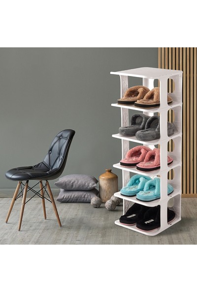 Dnztrend Lüks Ayakkabılık Düzenleyici Organizer Portatif Ayakkabı Rafı 5 Katlı Çok Katmanlı Farklı Kombin Seçenekli